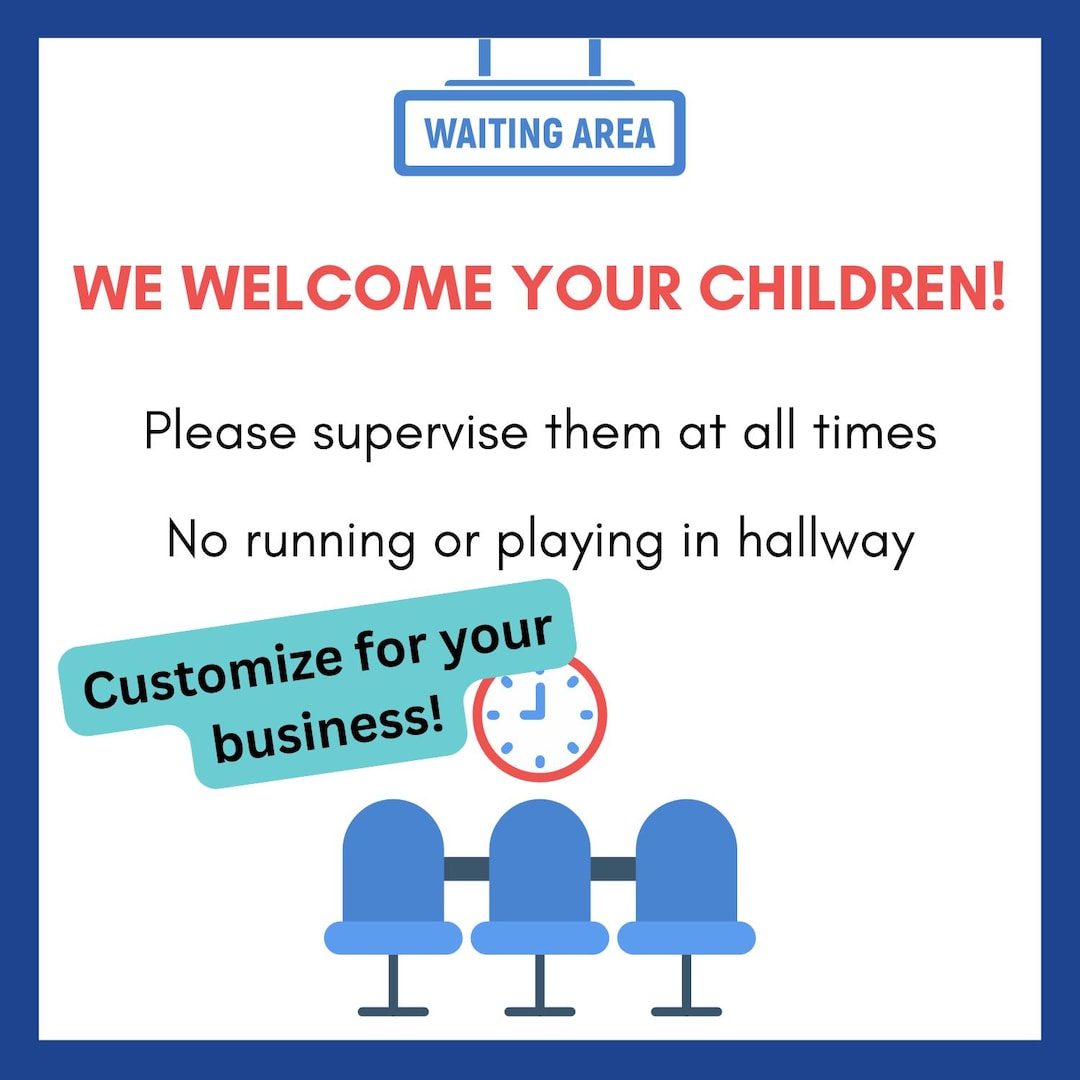 Customizable Waiting Room Sign/flyer Etc. - Etsy