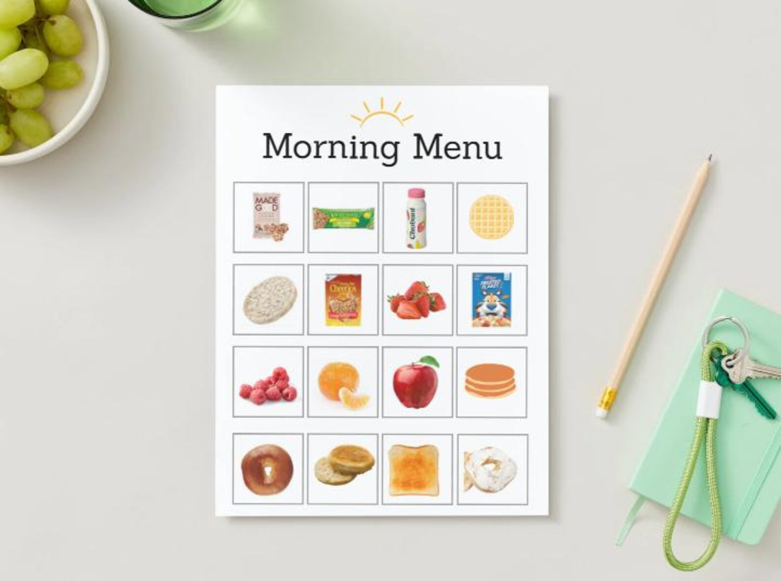Customizable Visual "breakfast Menu" Printable Template - Etsy