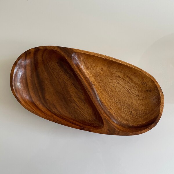Divided Wood Tray - Etsy