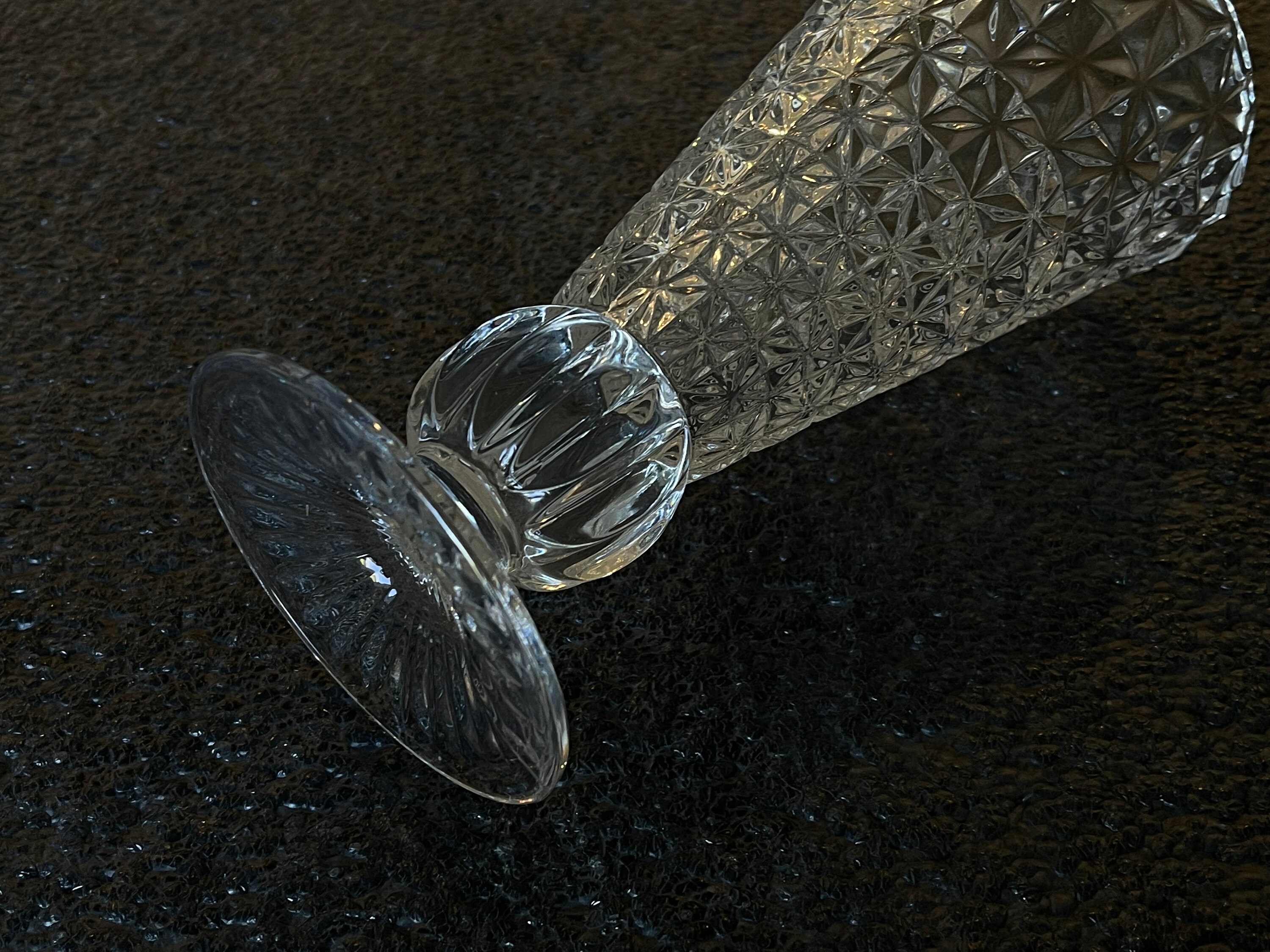 Princess House Vase 24% Lead Crystal Star Diamond Cut Glass | Etsy