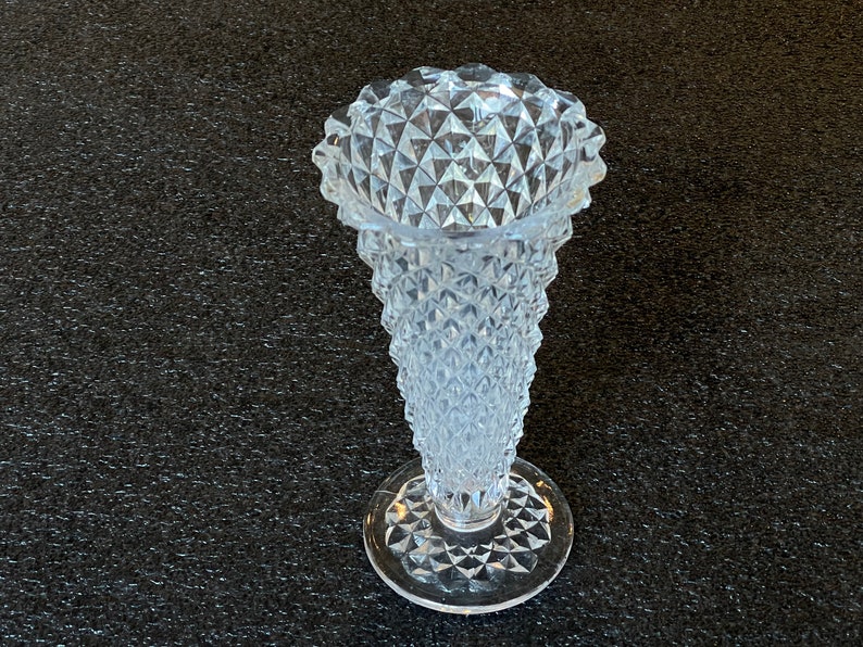 Vintage Princess House Diamond Cut Clear Glass 8.25" - Etsy