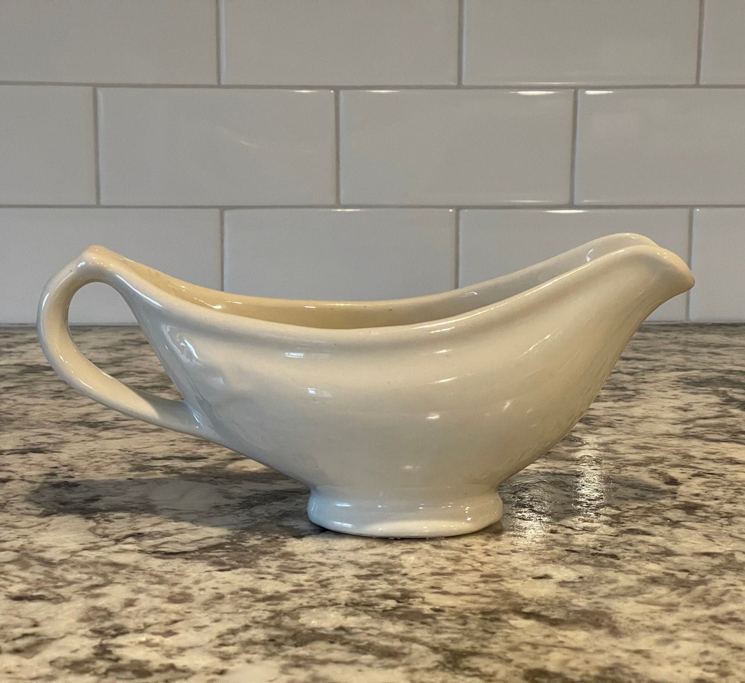 Vintage Tepco Gravy Bowl Boat White Ironstone - Etsy