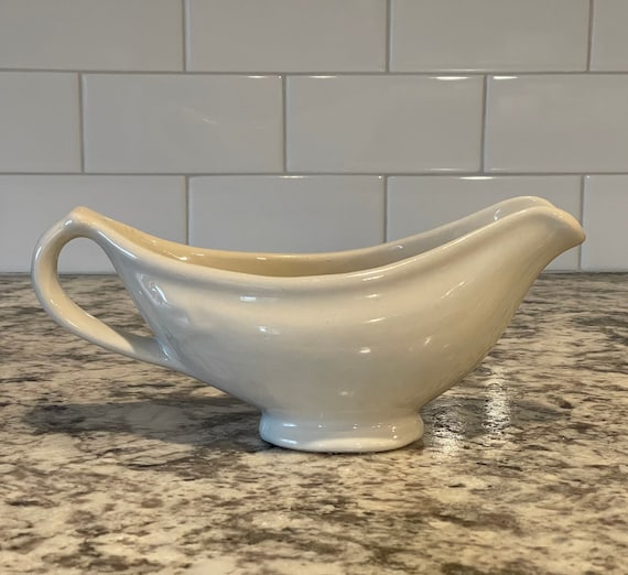 Vintage Tepco Gravy Bowl Boat White Ironstone | Etsy