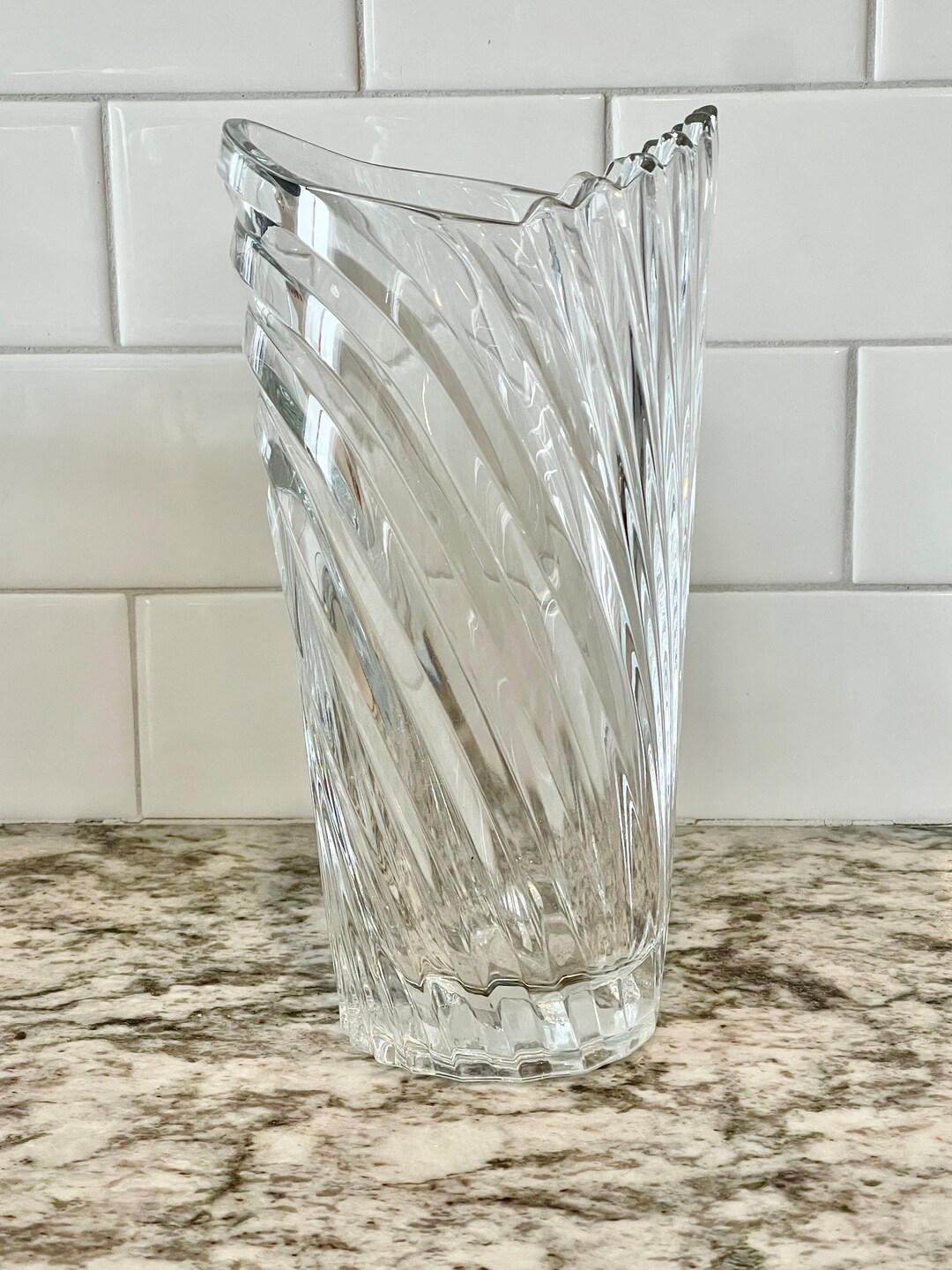 Chateau Made in Turkey Crystal Vase F&D - Etsy
