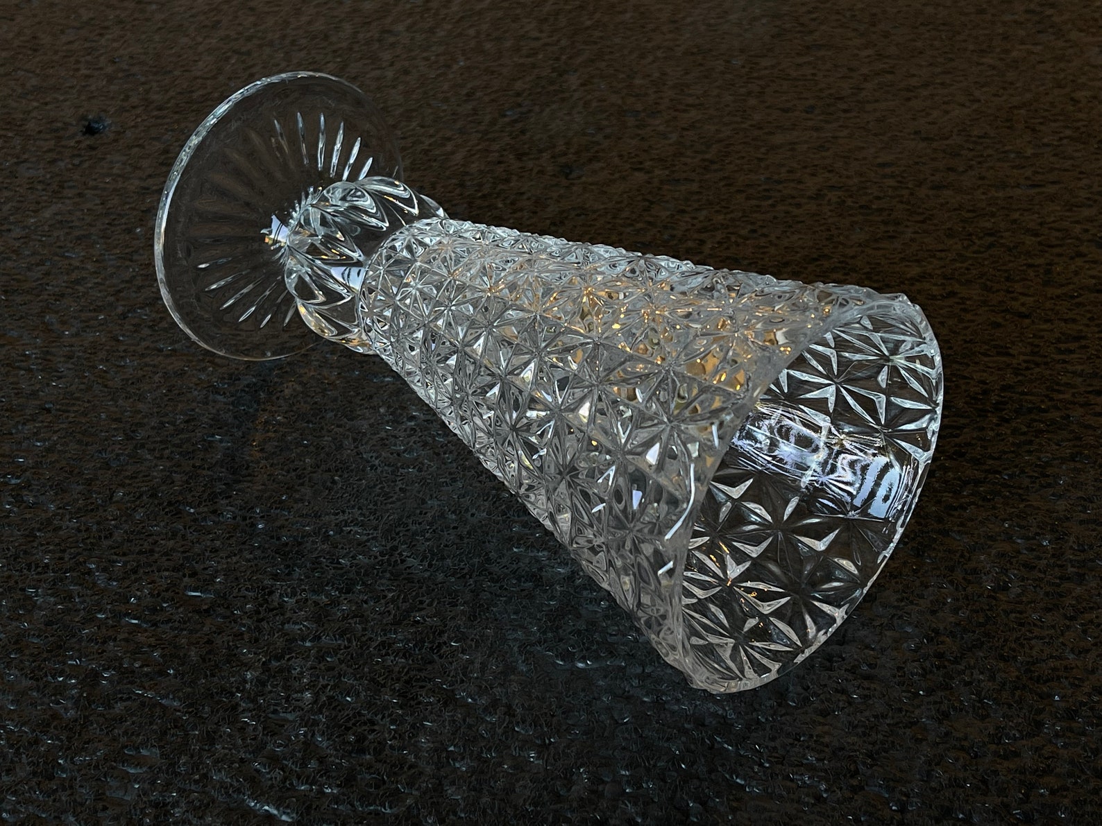 Princess House Vase 24% Lead Crystal Star Diamond Cut Glass | Etsy