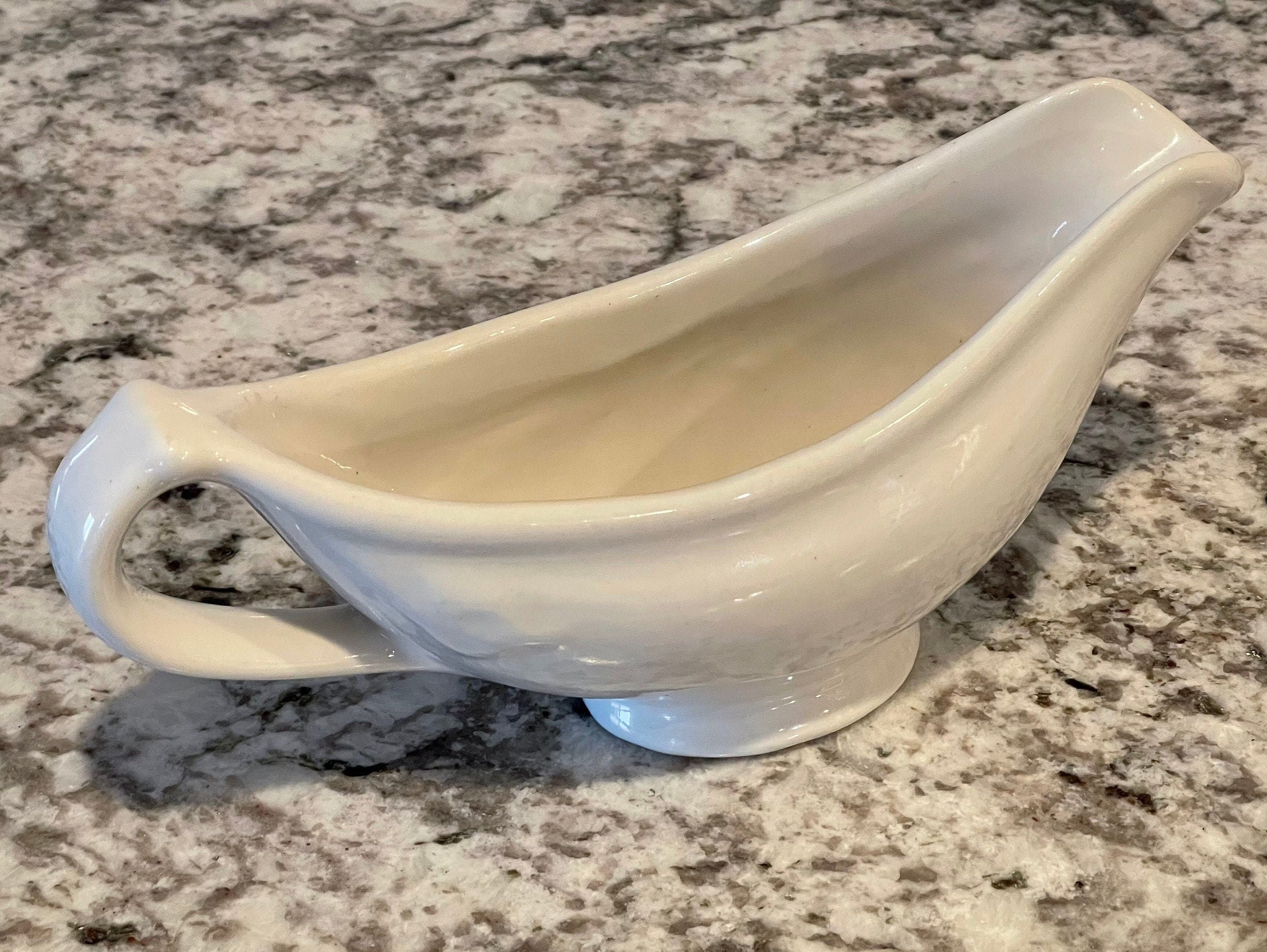Vintage Tepco Gravy Bowl Boat White Ironstone - Etsy