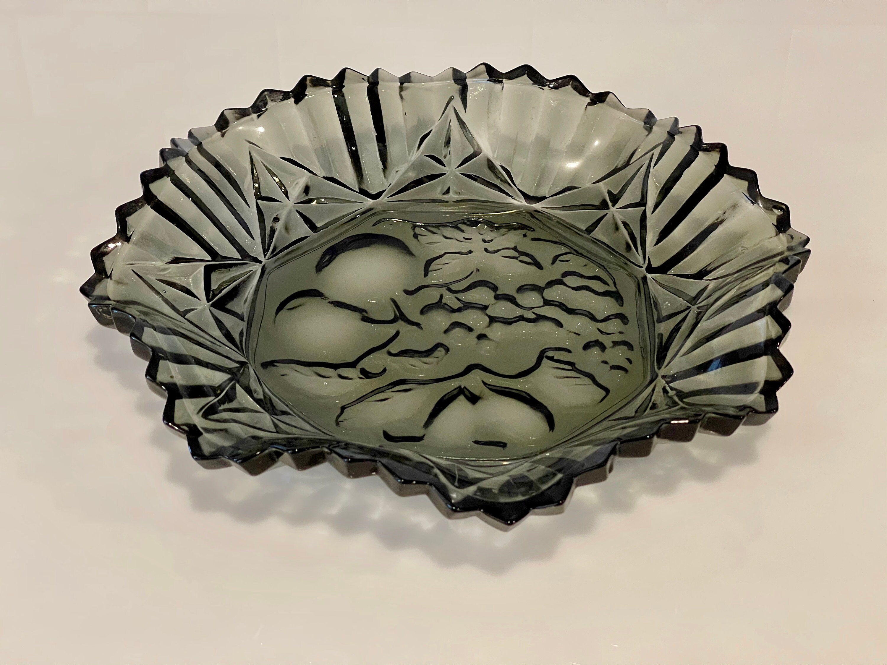 Vintage Federal Glass Bowl From the Pioneer Line With Fruit - Etsy