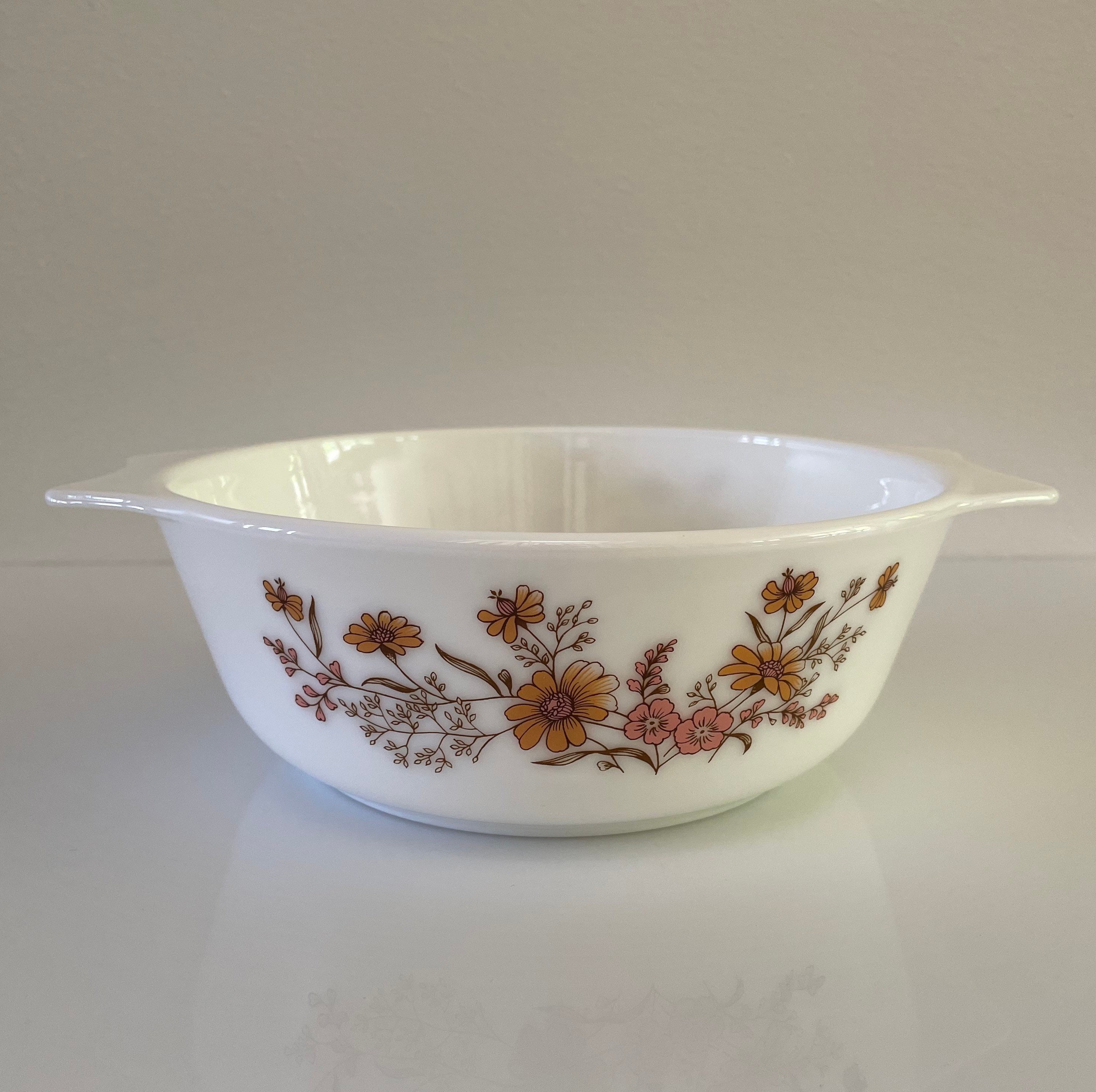 Pyrex England Baking Dish in Autumn Floral Casserole Dish in | Etsy