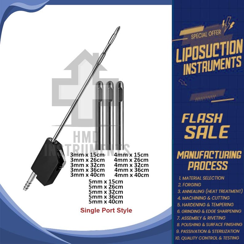 Microaire Type PAL Liposuction Cannula – Single Port Style Design for ...