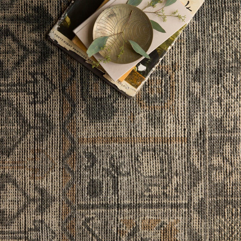 Distressed Charcoal Rug - Etsy