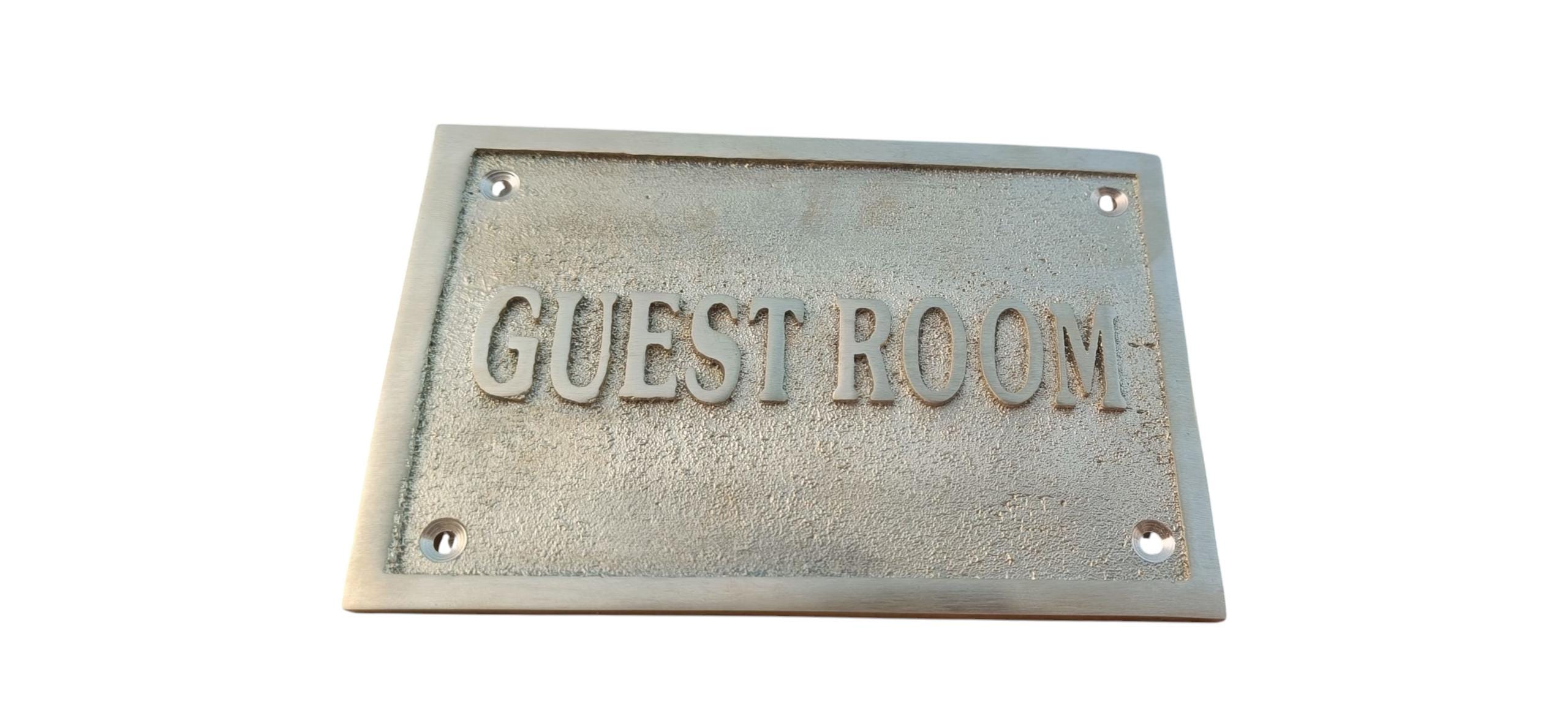 Guest Room Brass Sign- Door Sign- Guest Room Decor- Over the Door Sign ...