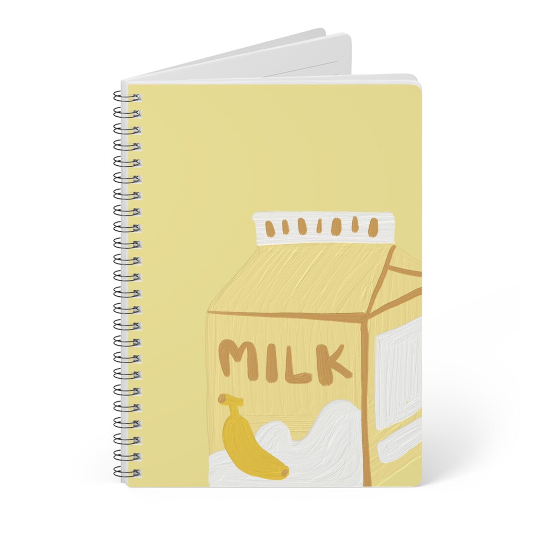 Banana Milk A5 Notebook, Cute Student Journal - Etsy