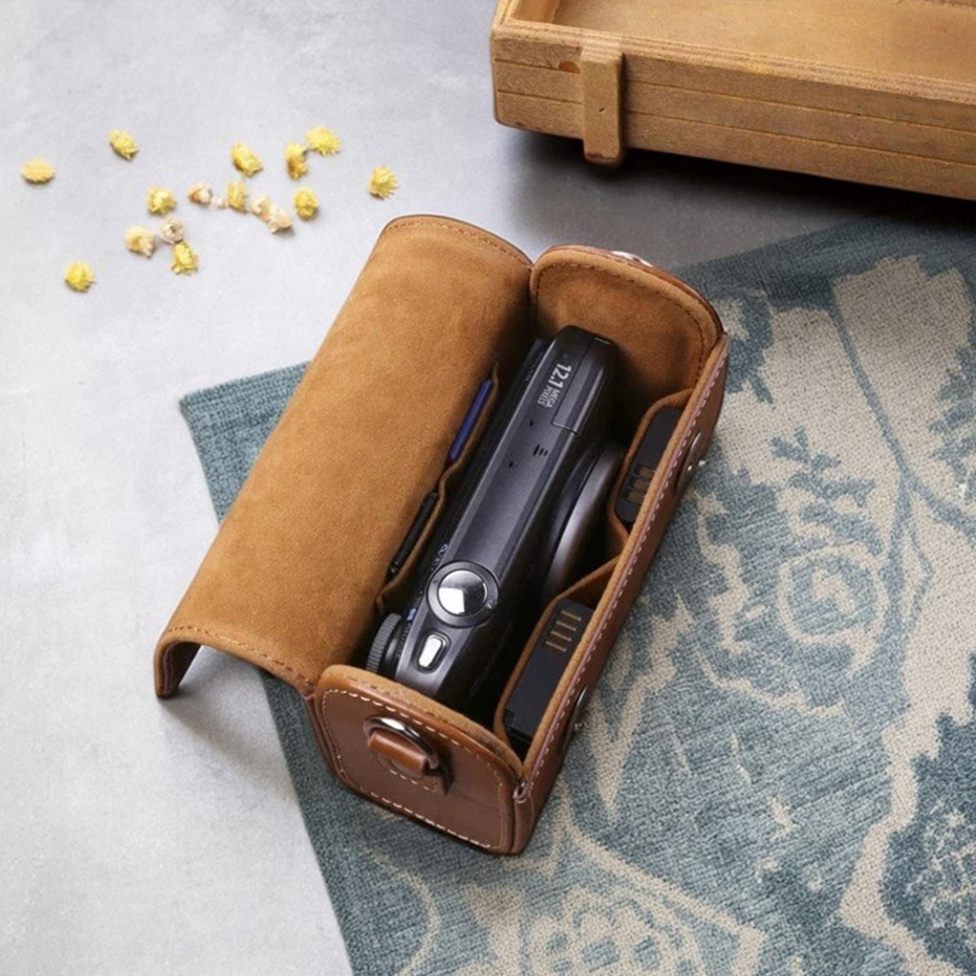 Personalized PU Leather Camera Bag, PU Leather Bag, Leather Camera Bag, Customized Camera Bag ...