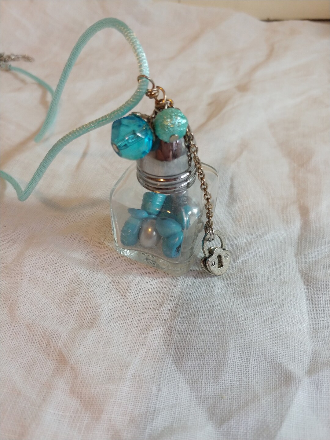 Repurposed Vintage Salt Shaker Blue Salt Shaker Necklace - Etsy