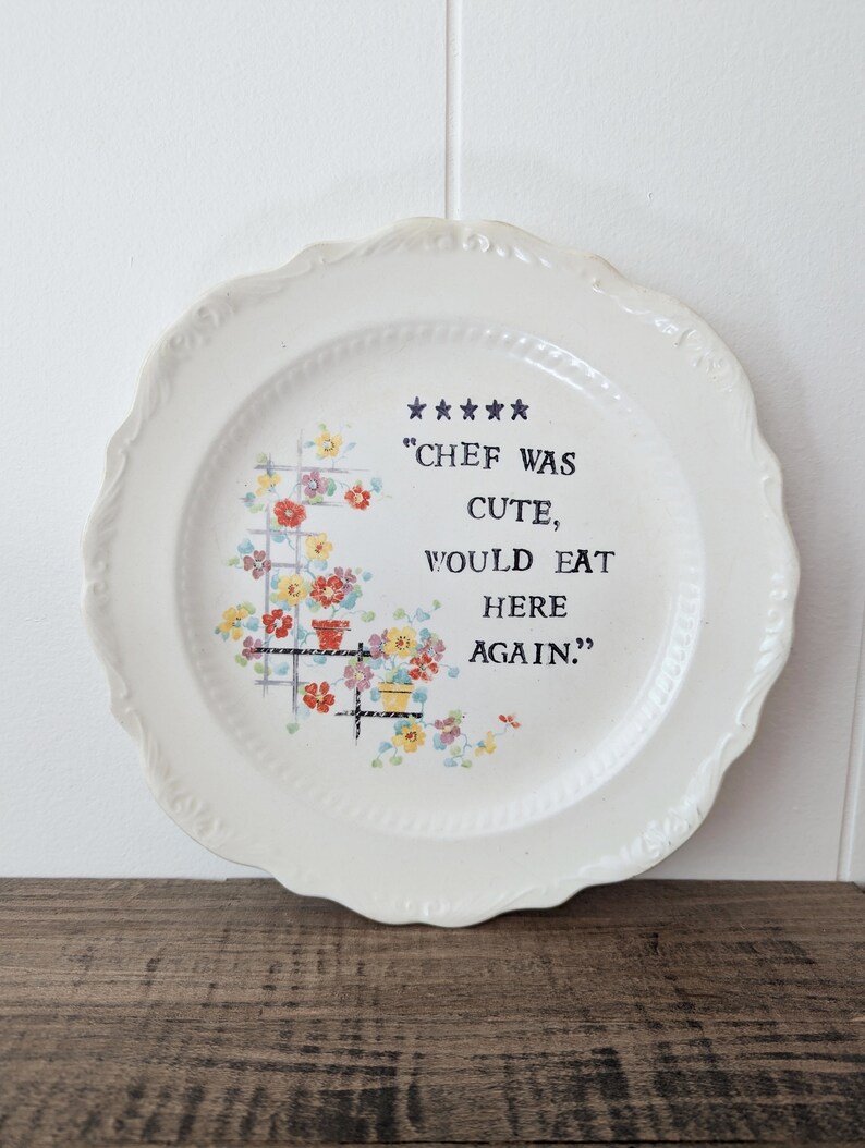 Upcycled Vintage Plate Hand -stamped Wall Hanging 5 Star Review ...