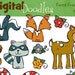 KPM Forest Friends Digital Clip Art COMBO - Etsy