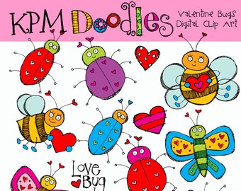 KPM Love Bugs Digital Clip Art | Etsy