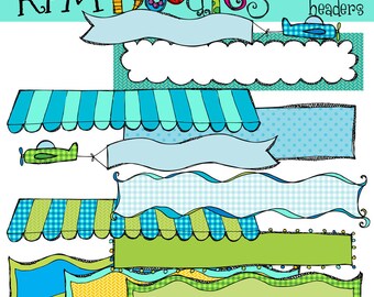 KPM Simple Page Headers digital clipart | Etsy