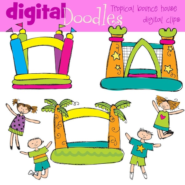 Bounce House Clipart - Etsy