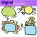 KPM Floral Frames Digital Clipart and Stamps COMBO | Etsy