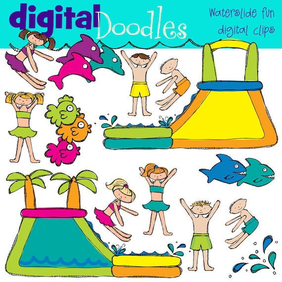 Kids Water Fun Clip Art