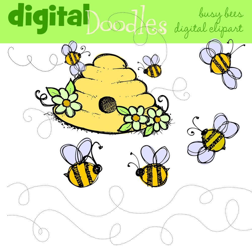 KPM Busy Bumble Bee Digital Clipart - Etsy