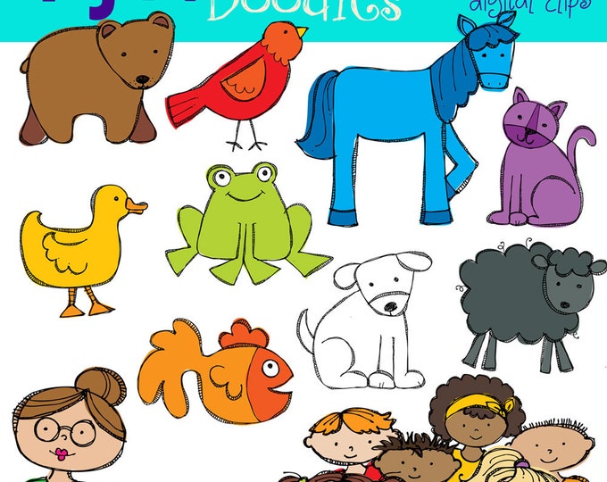 KPM Brown Bear and Friends Digital Clip Art COMBO - Etsy