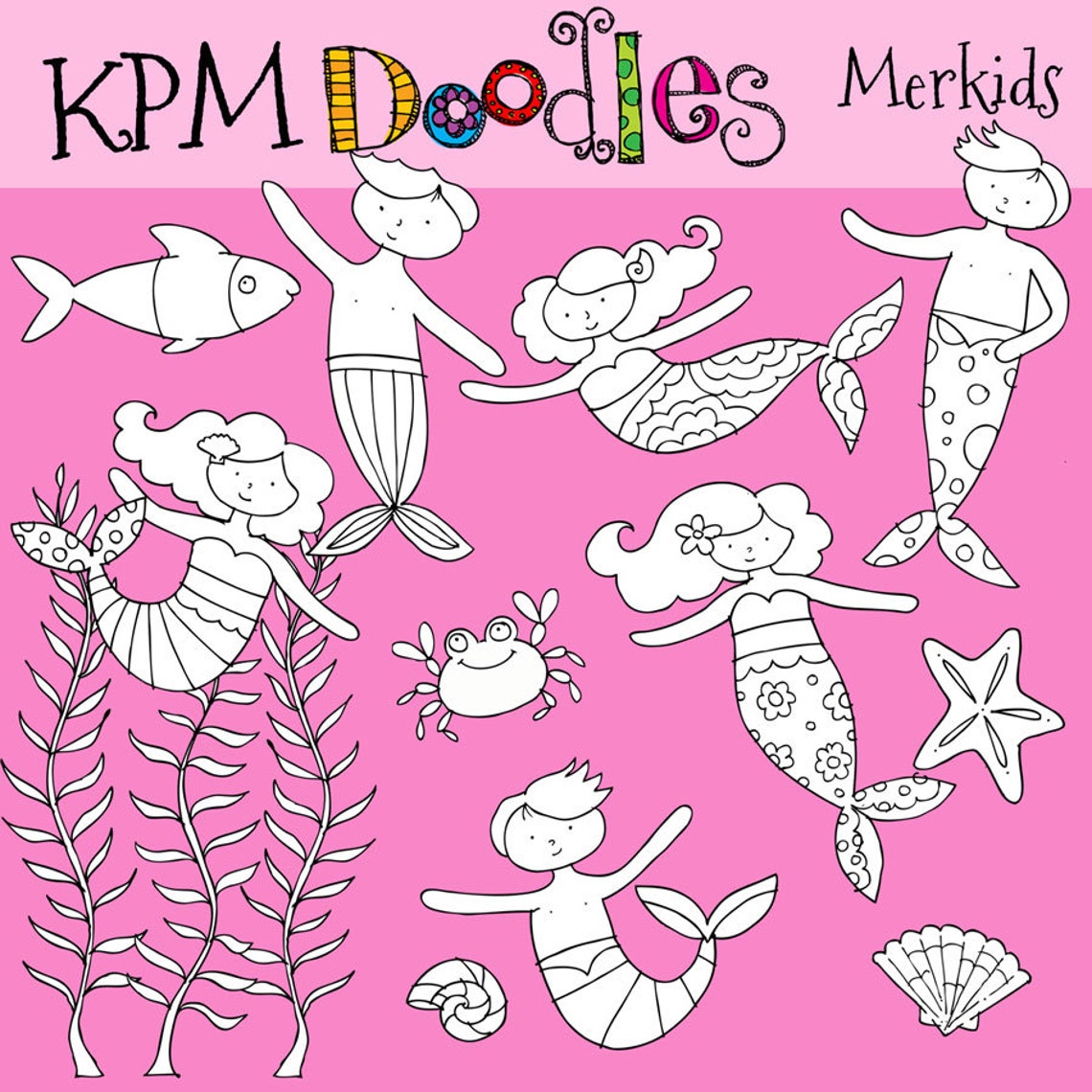 KPM Mermaids and Merboys Stamps - Etsy