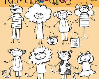 KPM Trick or Treat Digital Stamps | Etsy