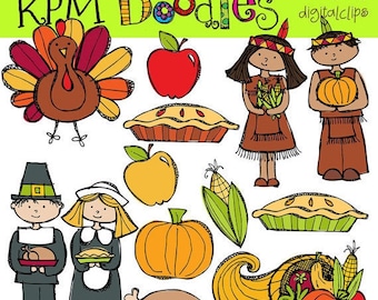 Thanksgiving Digital Clip Art | Etsy