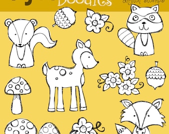 KPM Rain Forest Digital Stamps | Etsy