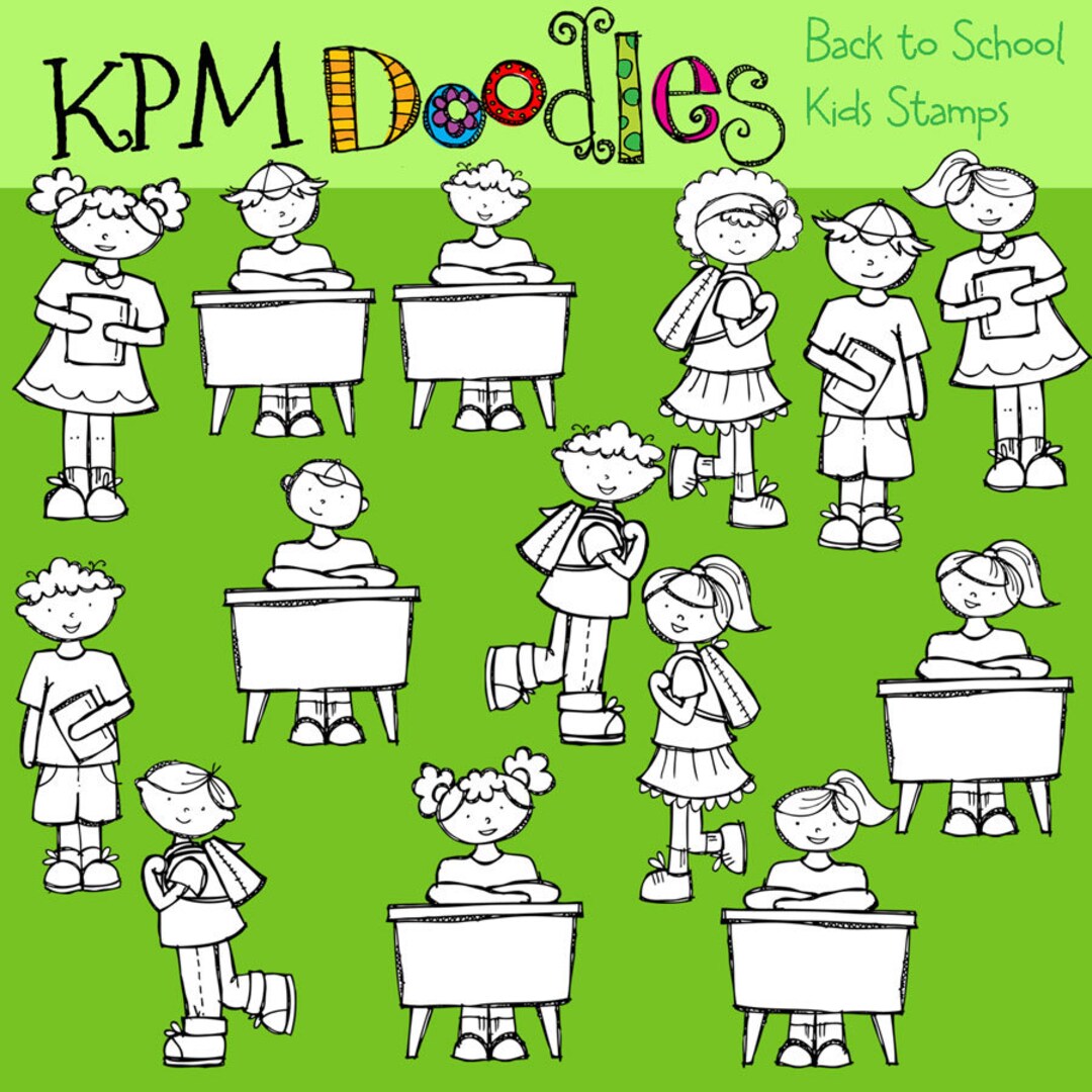 KPM Back to School Kids Stamps - Etsy
