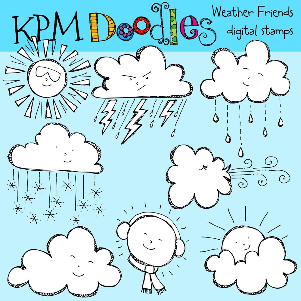 KPM Weather Friends Digital Clip Art COMBO - Etsy KPM Weather Friends Digital Clip Art COMBO - Etsy