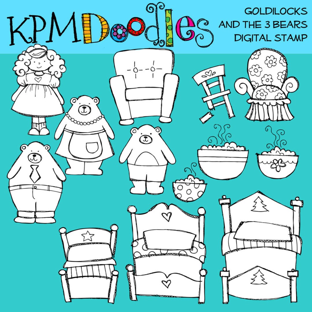 KPM Goldilocks Digital Stamps - Etsy