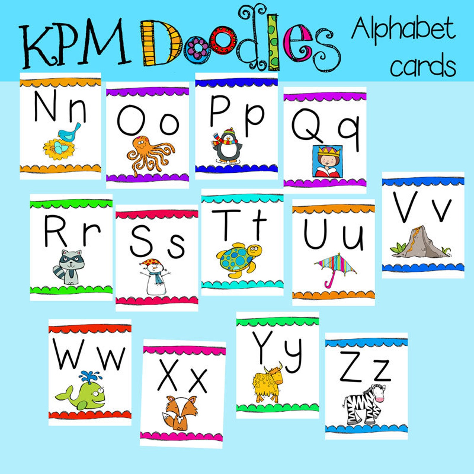KPM Alphabet Cards Printables - Etsy