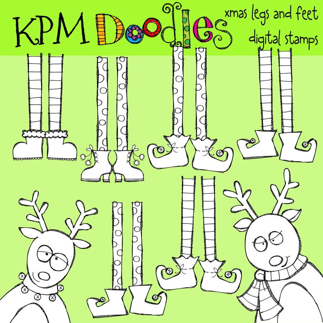 Xmas Legs and Feet Digital Stamps - Etsy