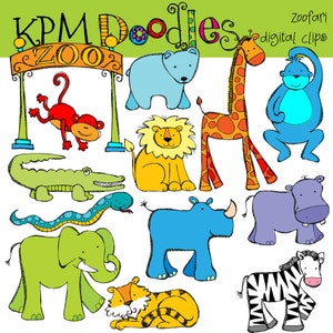 KPM Zoofari Digital Clip Art COMBO - Etsy