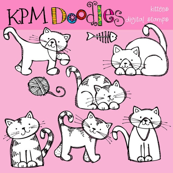 KPM Kitten Digital Stamps | Etsy