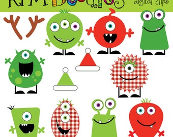 KPM Shape Monsters Digital Clip Art | Etsy