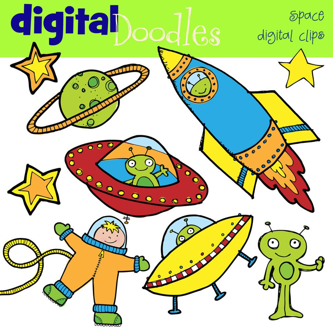 KPM Outer Space Digital Clip Art COMBO - Etsy