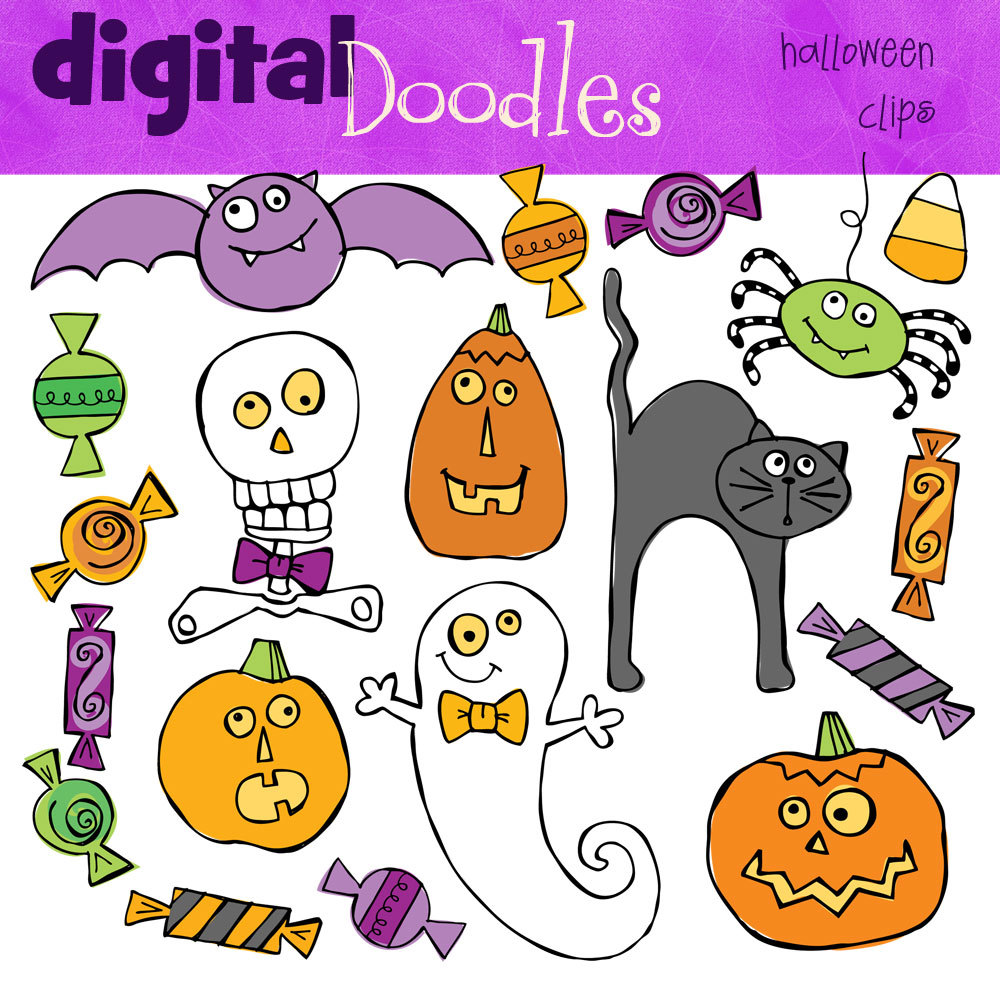 COMBO PACK Halloween Digital Clip Art and Stamp - Etsy