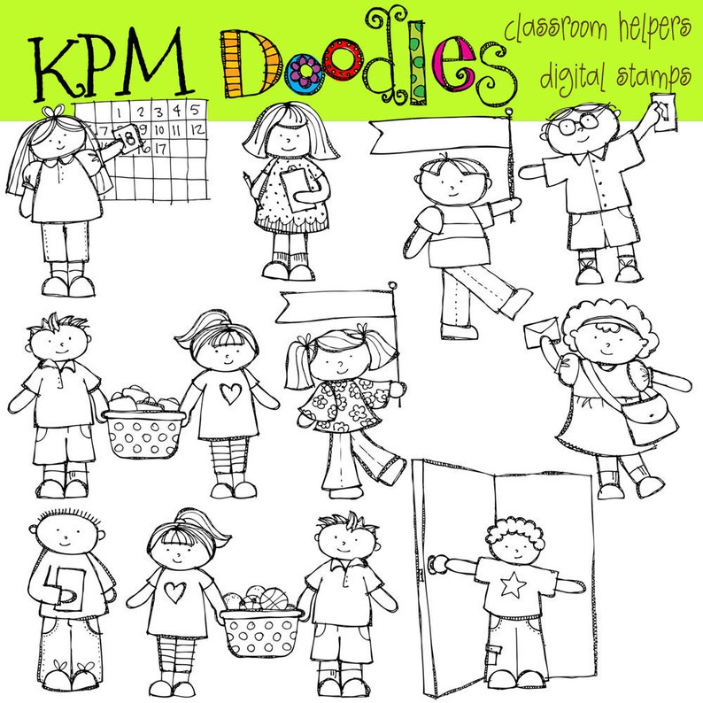 KPM Classroom Helpers Jobs Digital Clip Art COMBO - Etsy