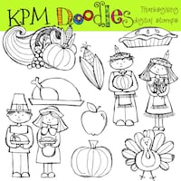 Friendsgiving Clipart: Hand-drawn Thanksgiving Doodles (SVG, PNG) - Etsy