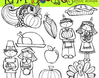 Thanksgiving Digital Clip Art | Etsy