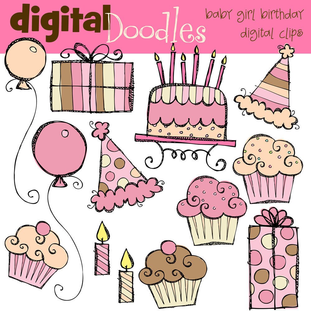 KPM Baby Girl Birthday Digital Clip Art - Etsy KPM Baby Girl Birthday Digital Clip Art - Etsy