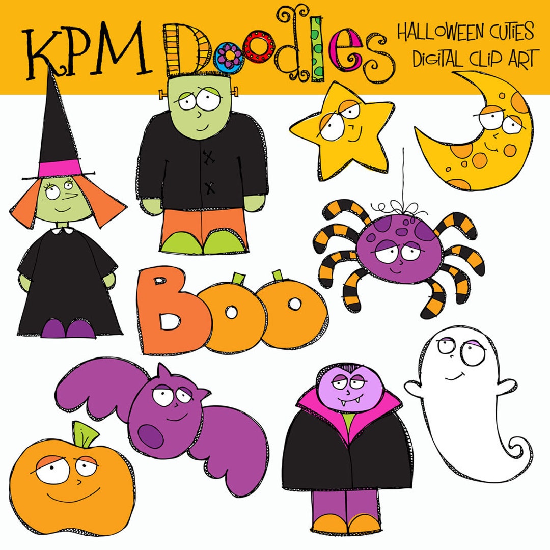 KPM Halloween Cuties Digital Clip Art COMBO - Etsy