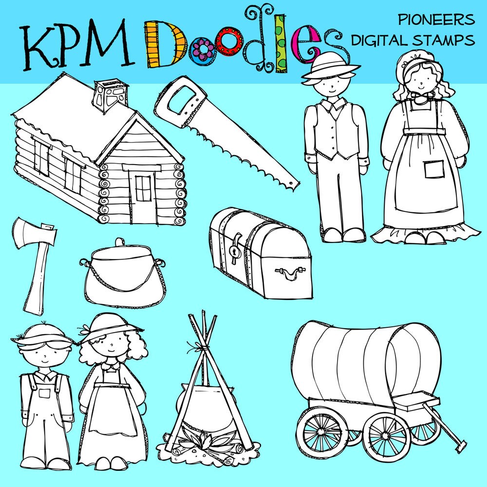KPM Pioneer COMBO Digital Clip Art - Etsy