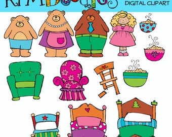 KPM Goldilocks Digital Stamps | Etsy