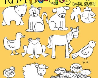 KPM Brown Bear and Friends Digital Clip Art COMBO - Etsy