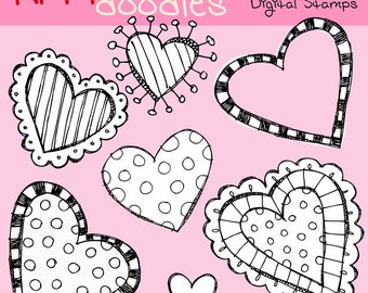 KPM Gingerbread Kids Digital Black Line Stamps | Etsy